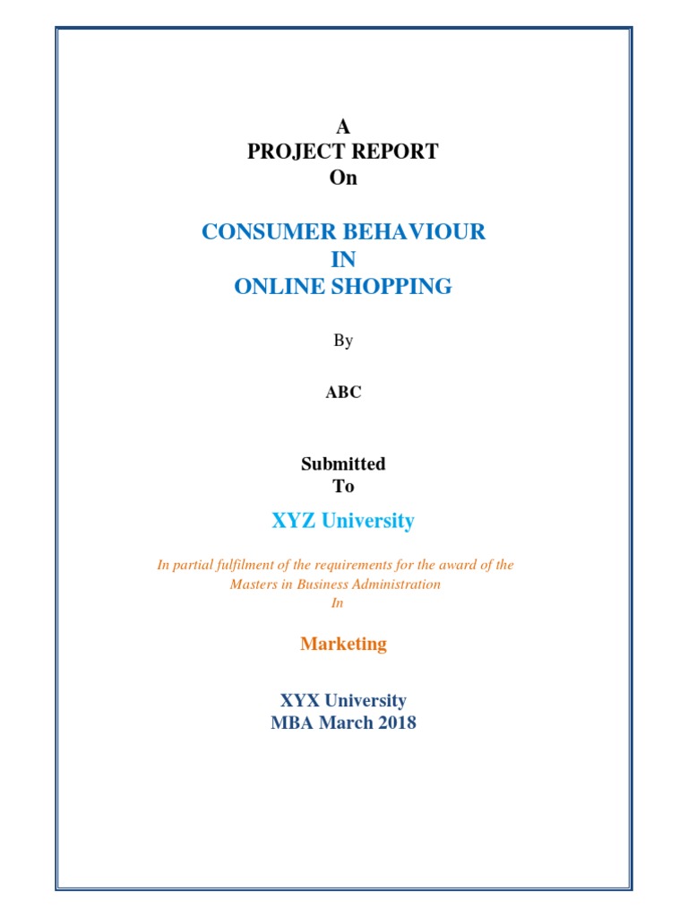 MBA Insights on Online Shopping | PDF | Market Segmentation | Consumer ...