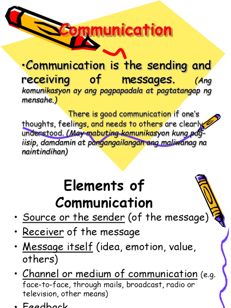 Communication: - Communication Is The Sending and Receiving of Messages ...