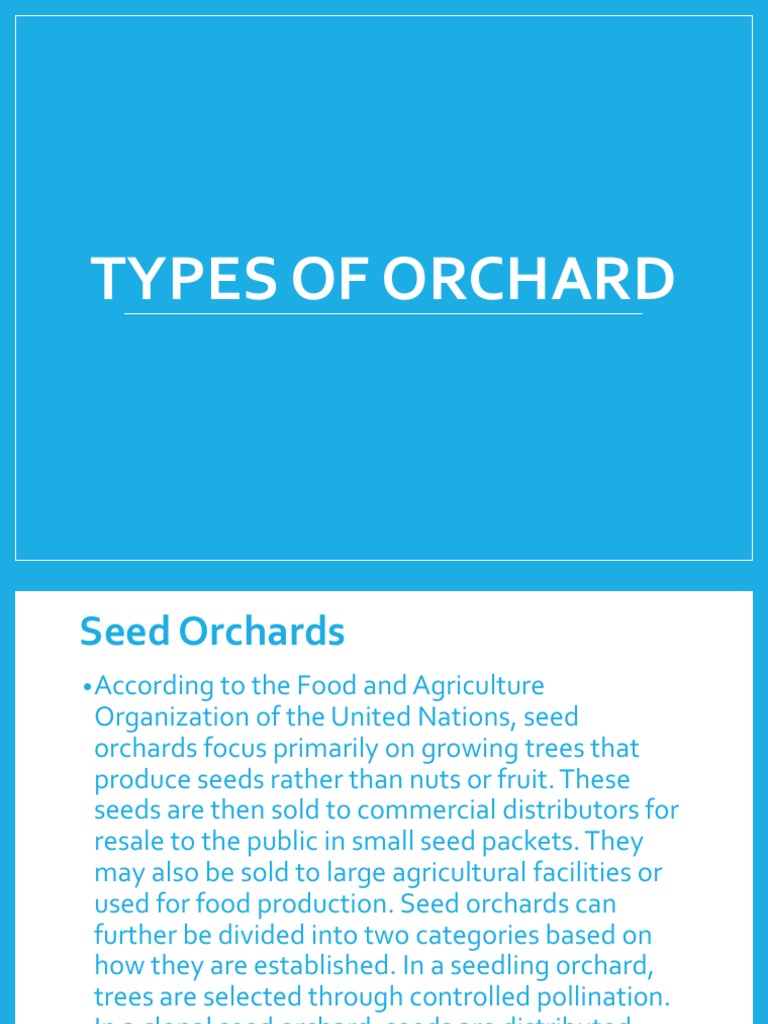 Types of Orchard | PDF