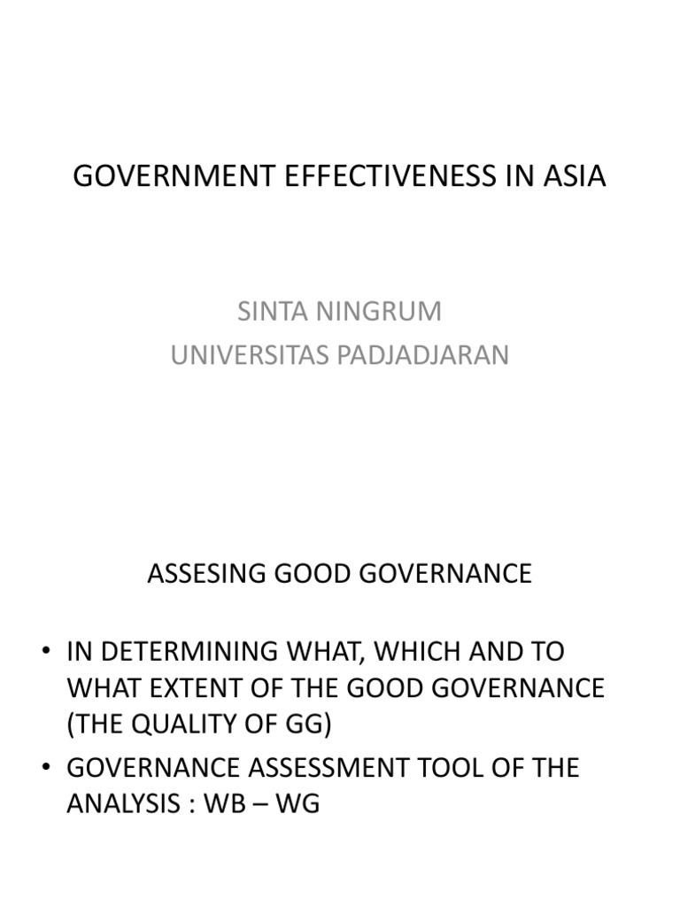 Government Effectiveness in Asia 2019 | PDF | Good Governance | Governance