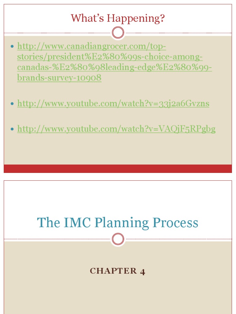 Ch4 - The IMC Planning Process | PDF | Market Segmentation | Marketing