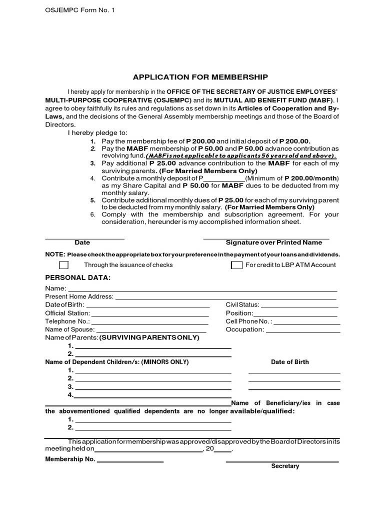 Osjempc Membership | PDF | Board Of Directors | Business