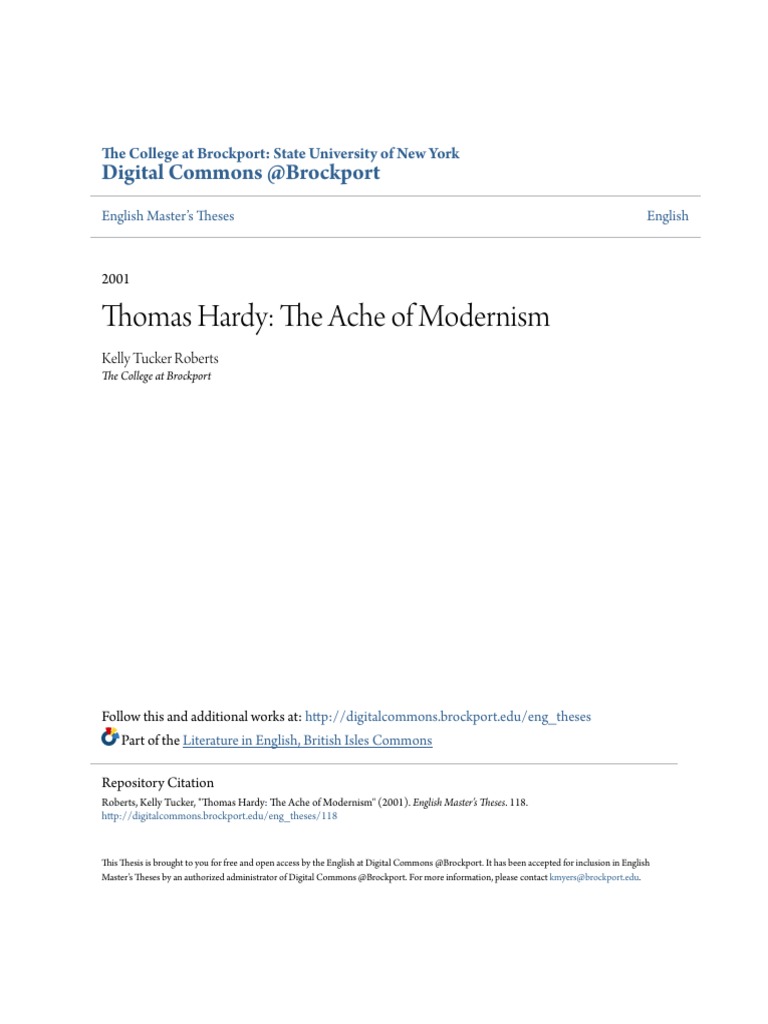Thomas Hardy's Modernism Struggles | PDF
