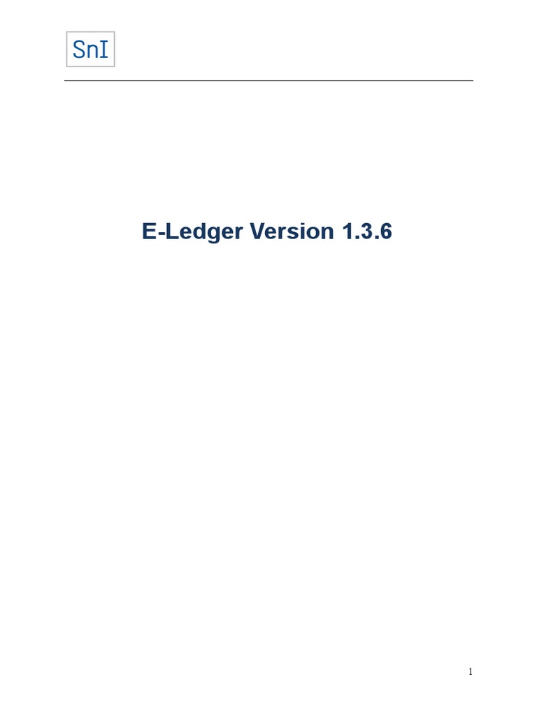 E-Ledger 1 3 6 | PDF | Debits And Credits | System Software