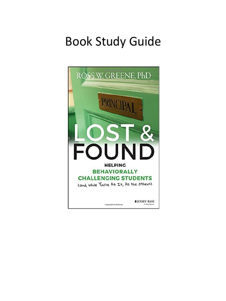 Lost and Found Book Study Guide | PDF | Empathy | Hypothesis