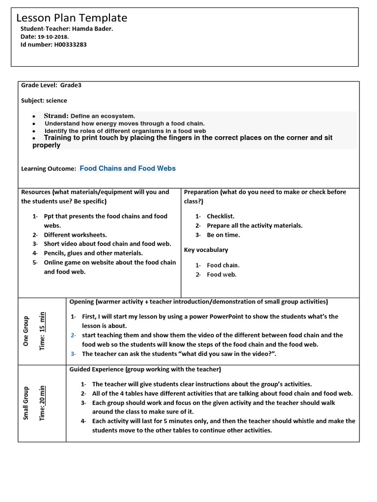 Lesson Plan Template: Strand | PDF | Lesson Plan | Teaching