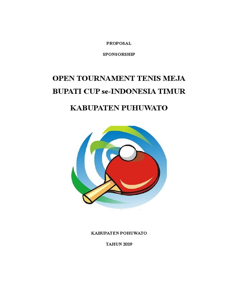 Cover Proposal Tenis Meja | PDF