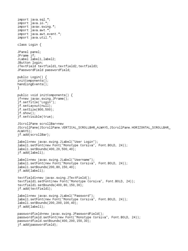 Login Java Pdf Cyberwarfare Security