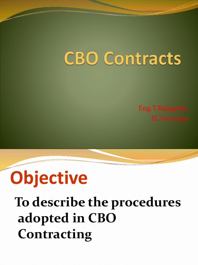 CBO Contracts | PDF | Employment | Business