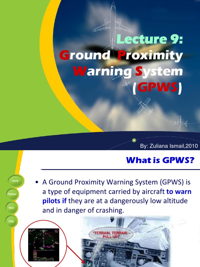 Lecture 9 Ground Proximity Warning System GPWS | PDF | Aviation ...