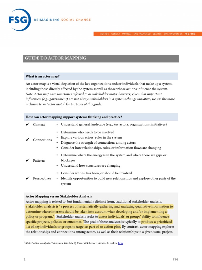 Guide To Actor Mapping | PDF | System | Map