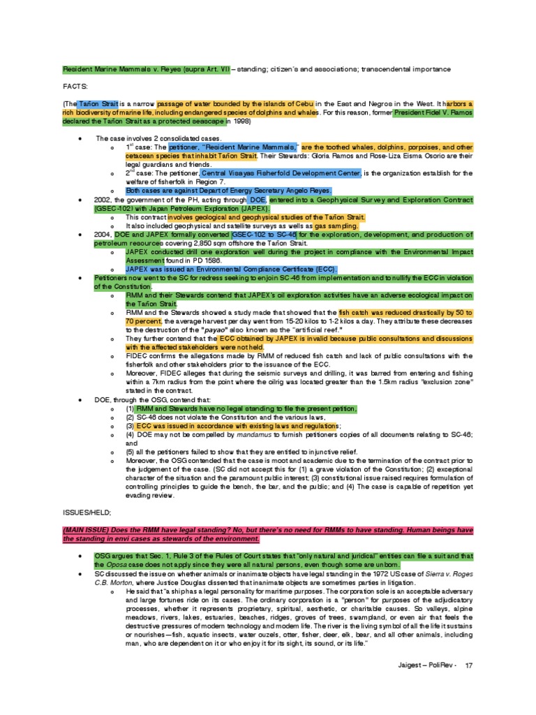 The Case Involves 2 Consolidated Cases | PDF | Standing (Law ...