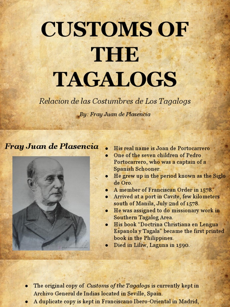 Customs of THE Tagalogs: Relacion de Las Costumbres de Los Tagalogs | PDF