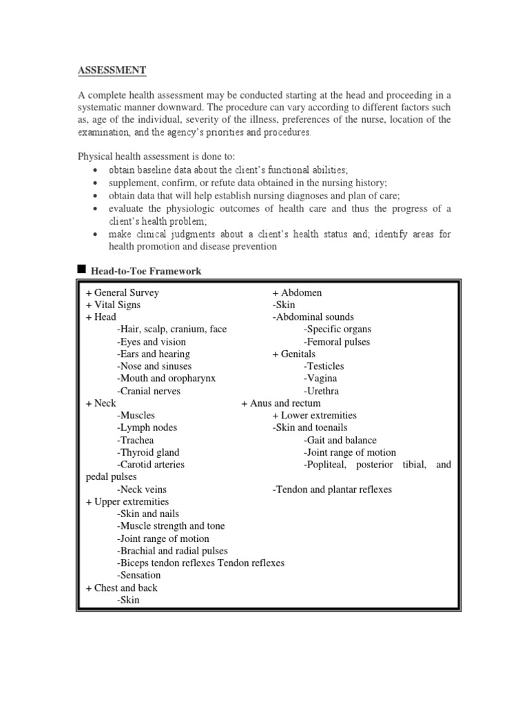 Health Assessment | PDF | Nail (Anatomy) | Cornea
