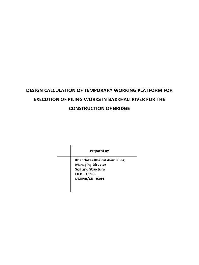 Design Calculation of Bridge Form | Download Free PDF | Bending | Deep ...