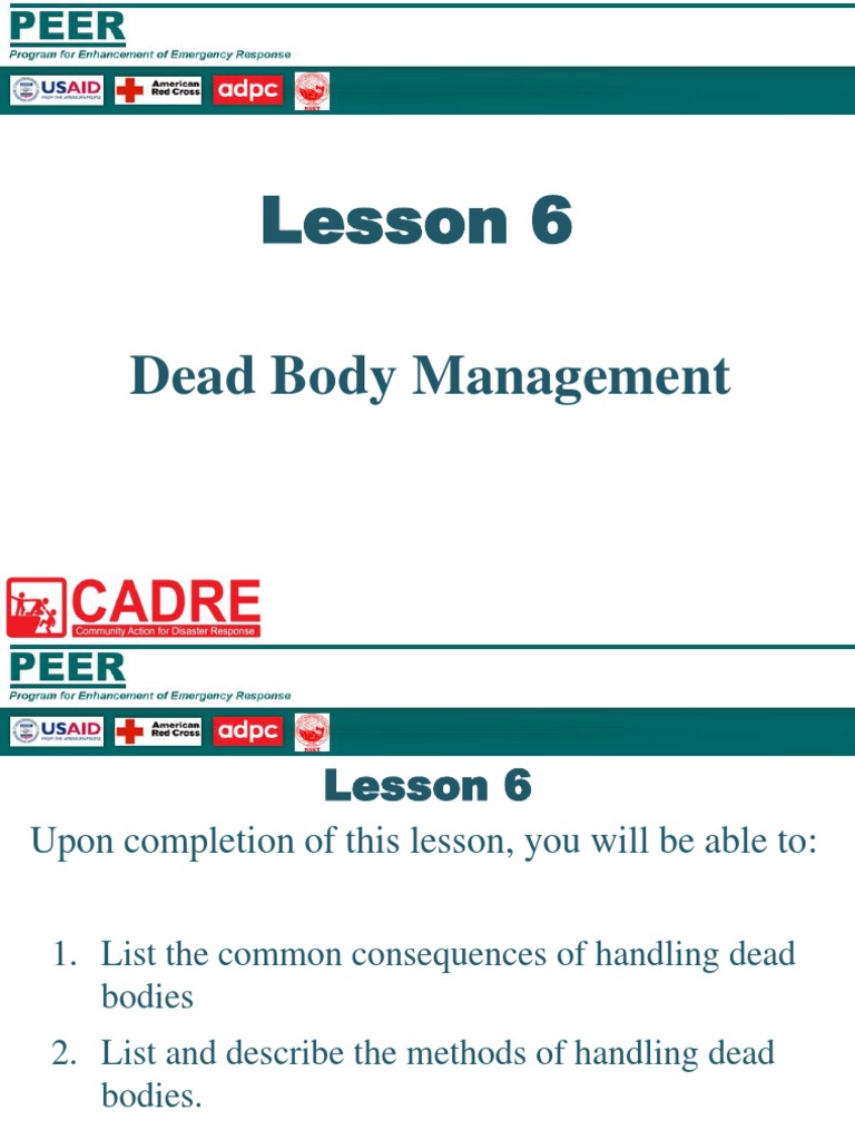 Dead Body Handling and Management Guide | PDF