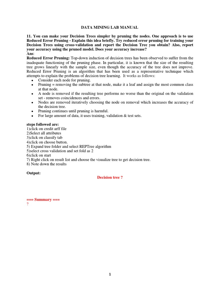 It Works As Follows:: Decision Tree ? | PDF | Computational Science | Computer Programming