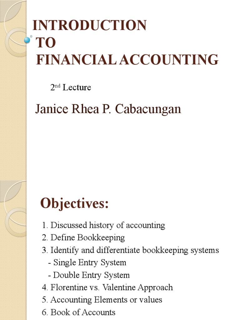 HO#2 -Intro to Financial Accounting