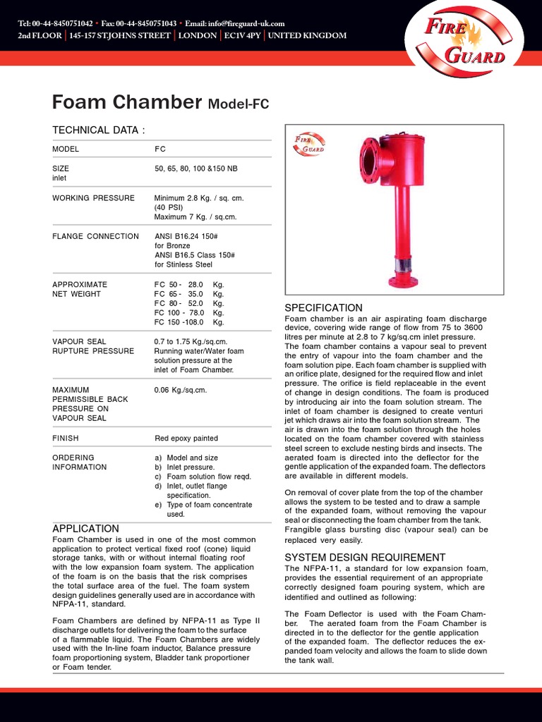 Foam Chamber Specifications and Use | PDF | Foam | Pipe (Fluid Conveyance)
