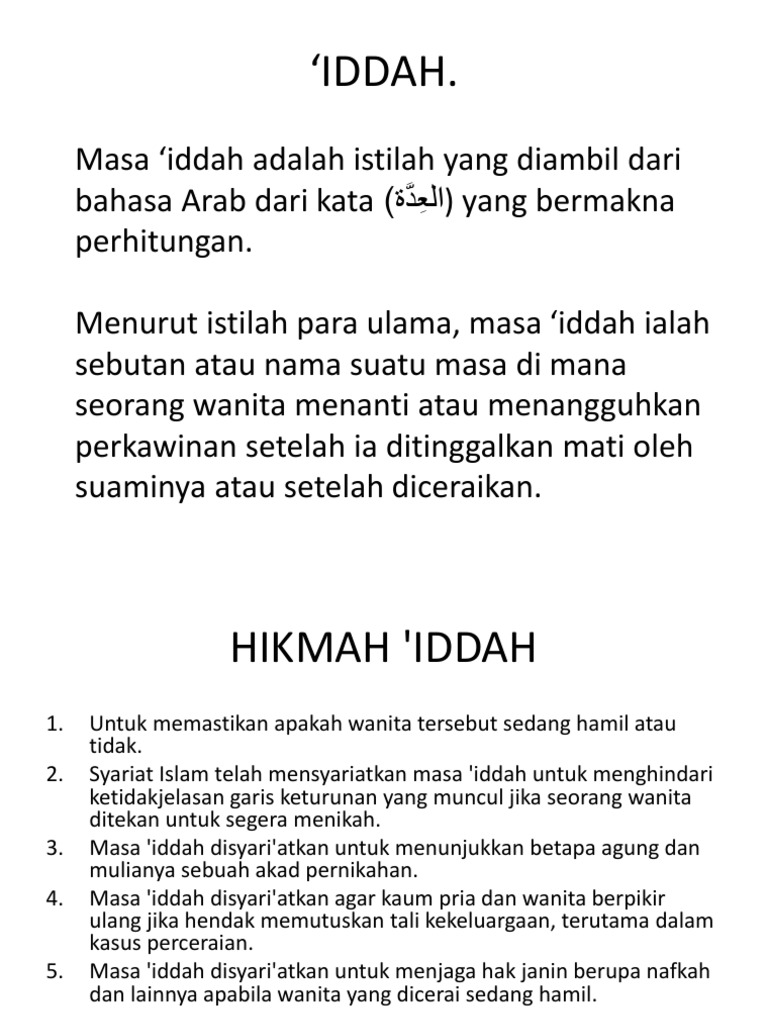 Iddah Dan Rujuk | PDF