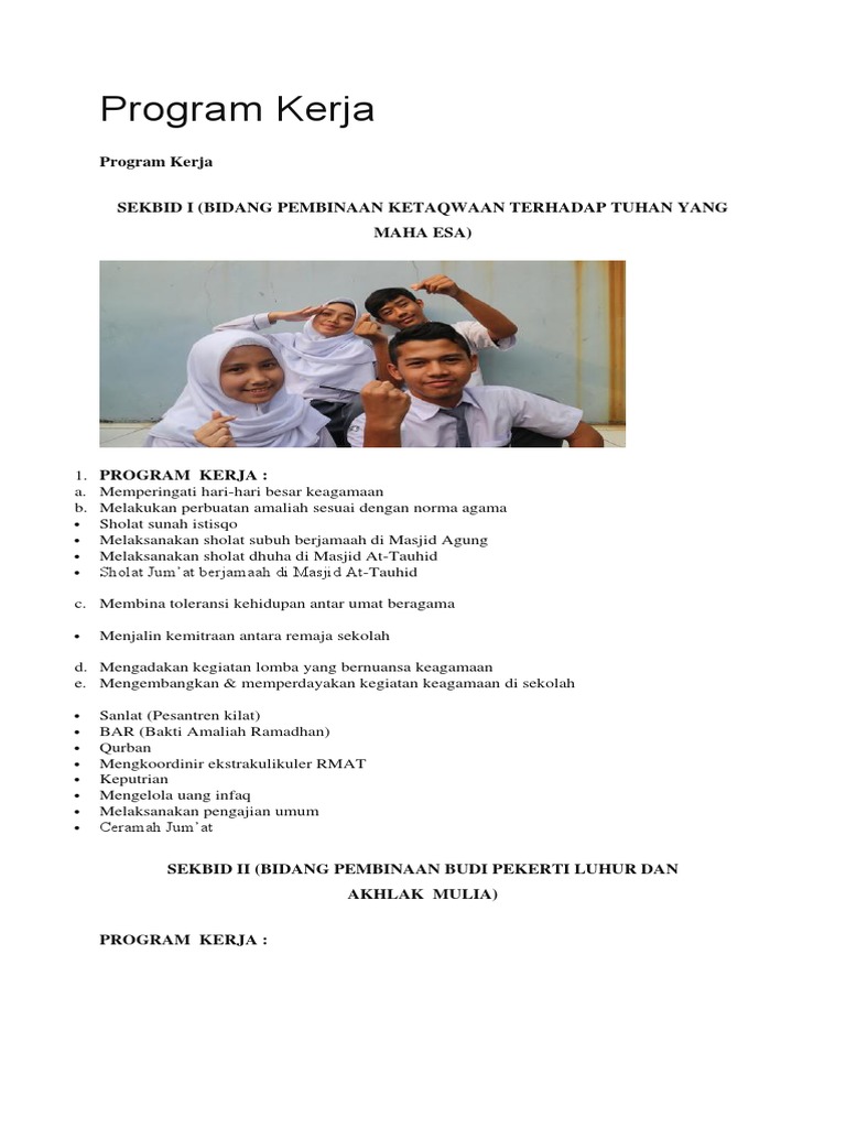 Program Kerja Osis SMK | PDF