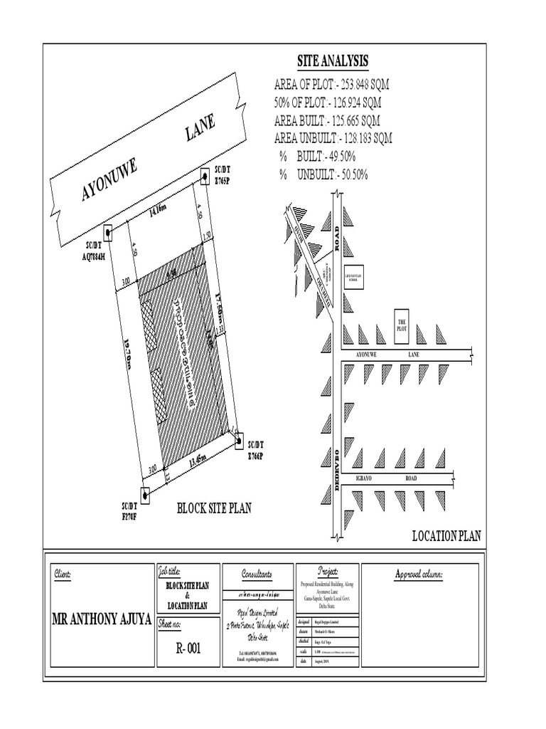 Proposed Residential Building Site Analysis And Location Plan Pdf