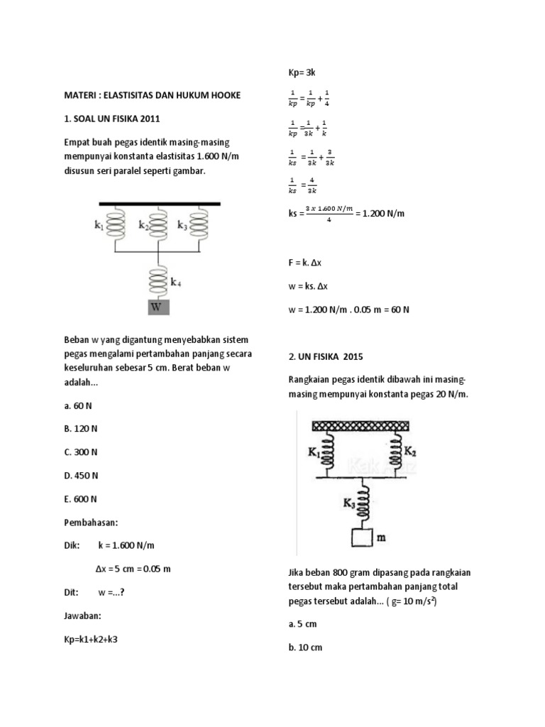 Elastisitas Dan Hukum Hooke | PDF