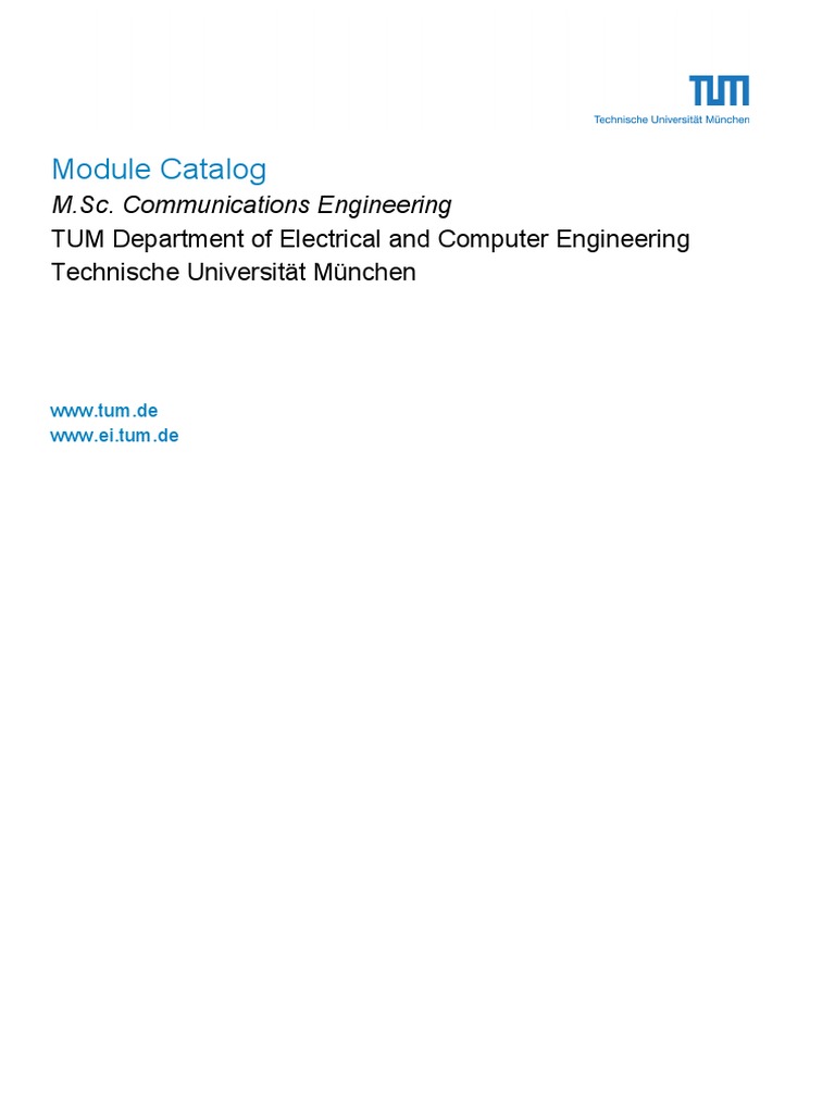 TUM Syllabus | PDF | Logic Synthesis | Telecommunication