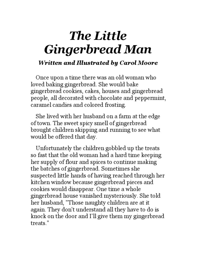 The Little Gingerbread Man | PDF | Gingerbread | Snack Food
