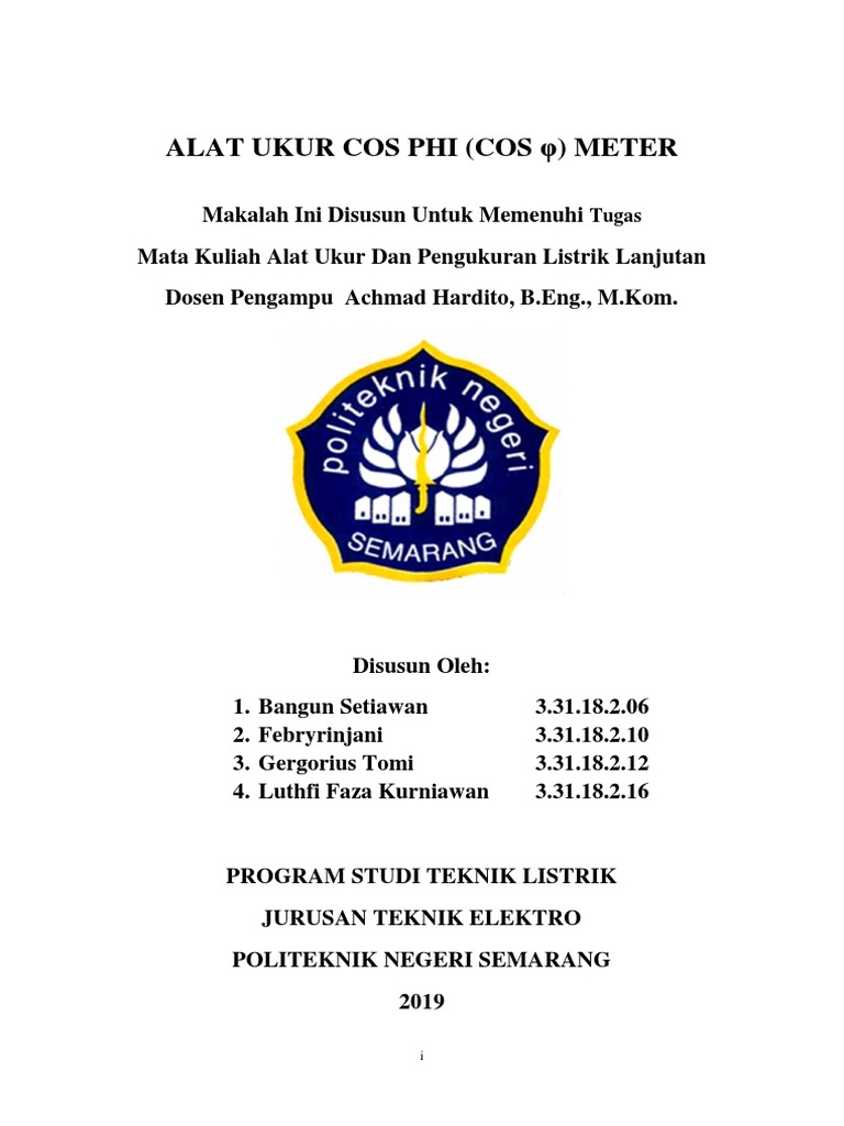 Cos Phi Meter Besi Putar | PDF