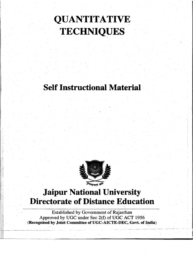 Quantitative Techniques | PDF