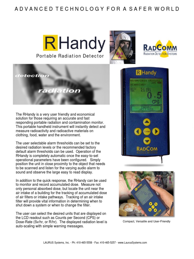 Advanced Technology For A Safer World: Portable Radiation Detector ...