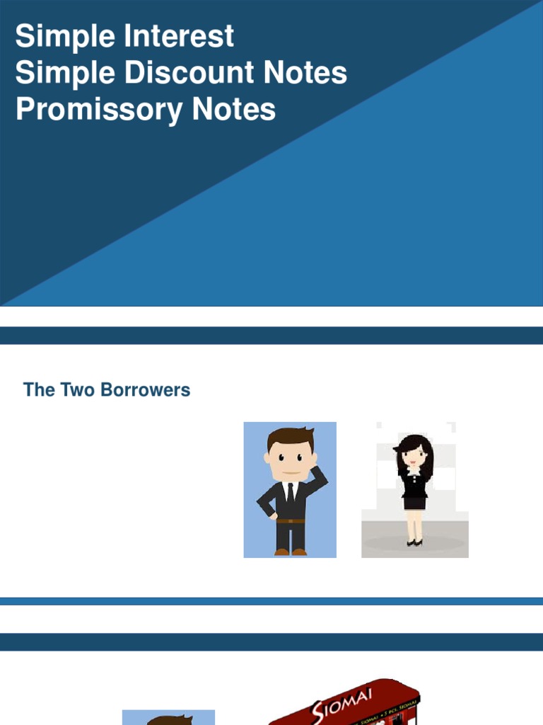 Simple Interest, Simple Discount Notes, Promissory Notes | PDF ...