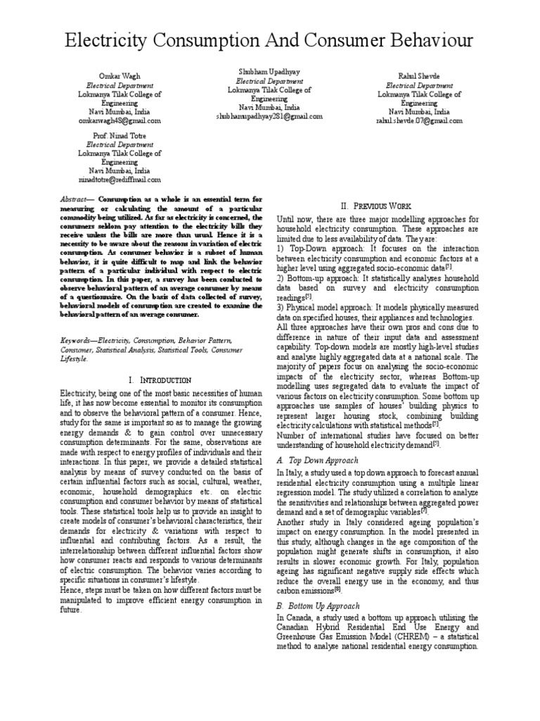 Project Paper PDF | Download Free PDF | Efficient Energy Use | Statistics
