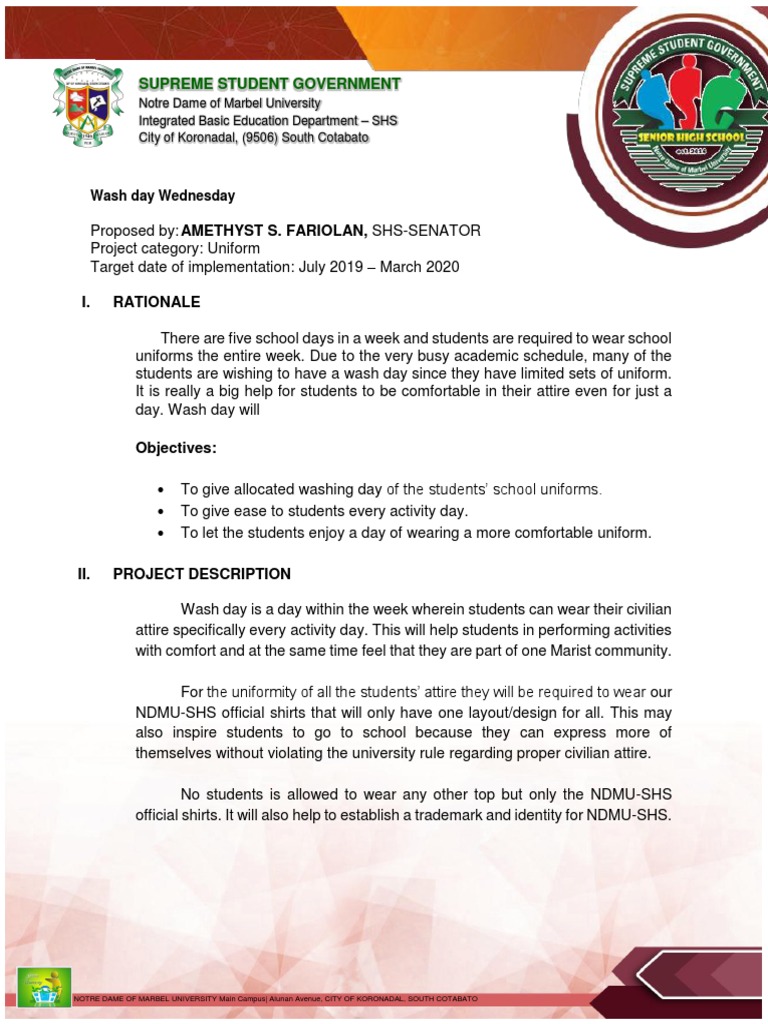 Wash Day Project Proposal Updated | Download Free PDF | Government ...