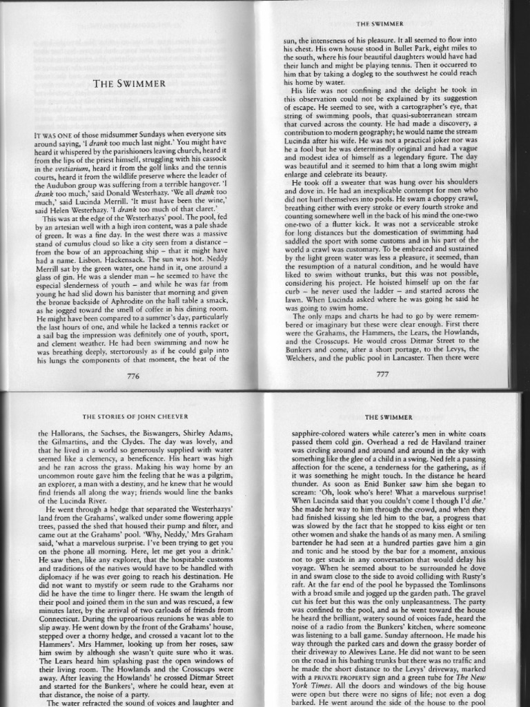 The Swimmer by John Cheever PDF | PDF