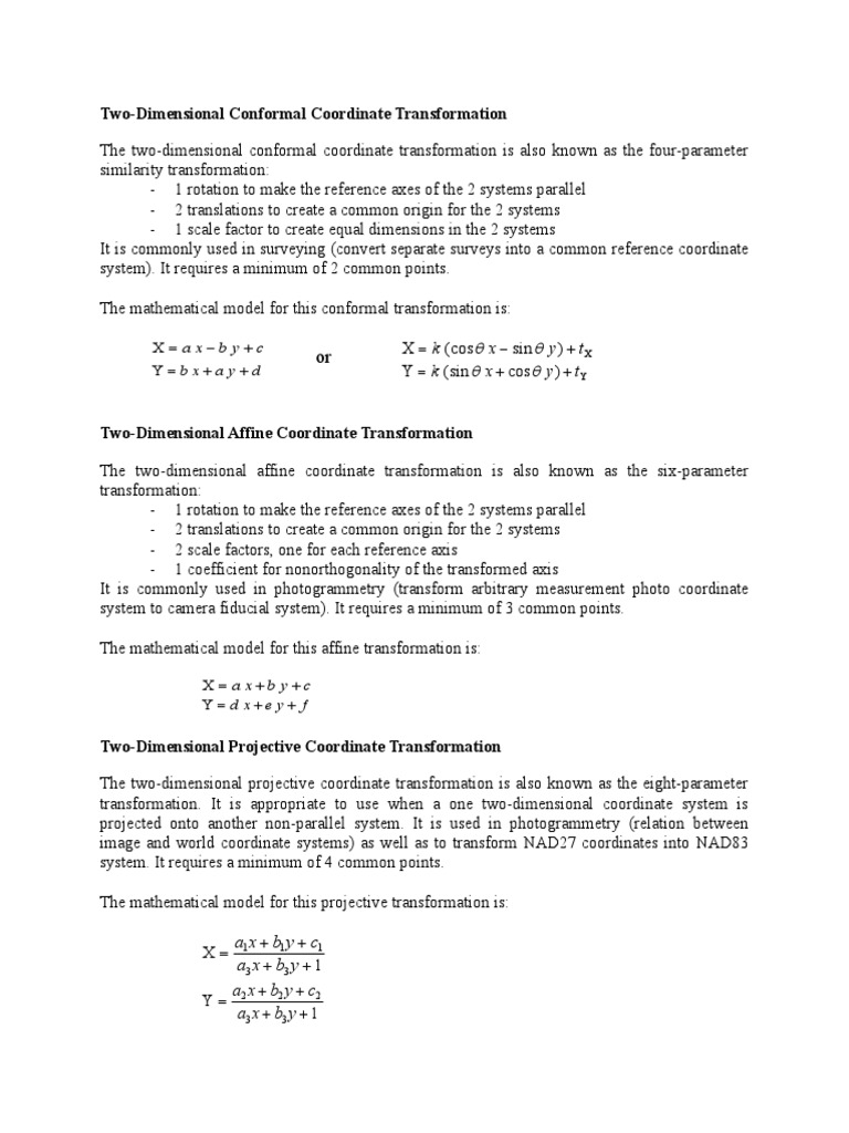 2D-3D Coor Trans | PDF | Cartesian Coordinate System | Coordinate System