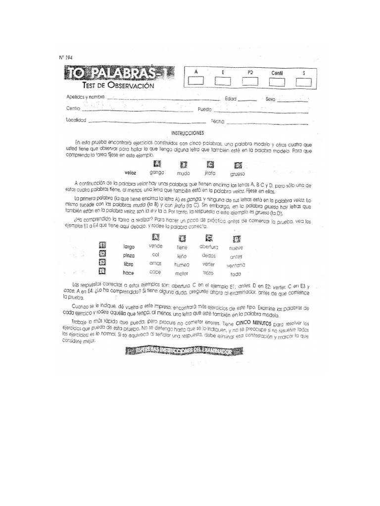 Palabras Con Respuestas | PDF