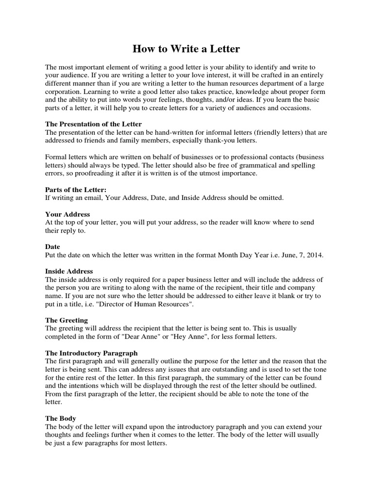 A Comprehensive Guide to Writing Effective Letters for Any Occasion ...