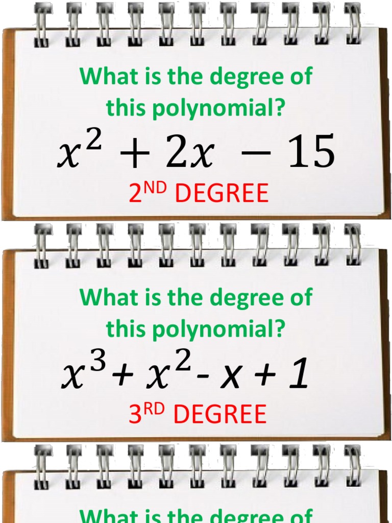 Roots And Degree Of Polynomial Pdf Zero Of A Function Polynomial