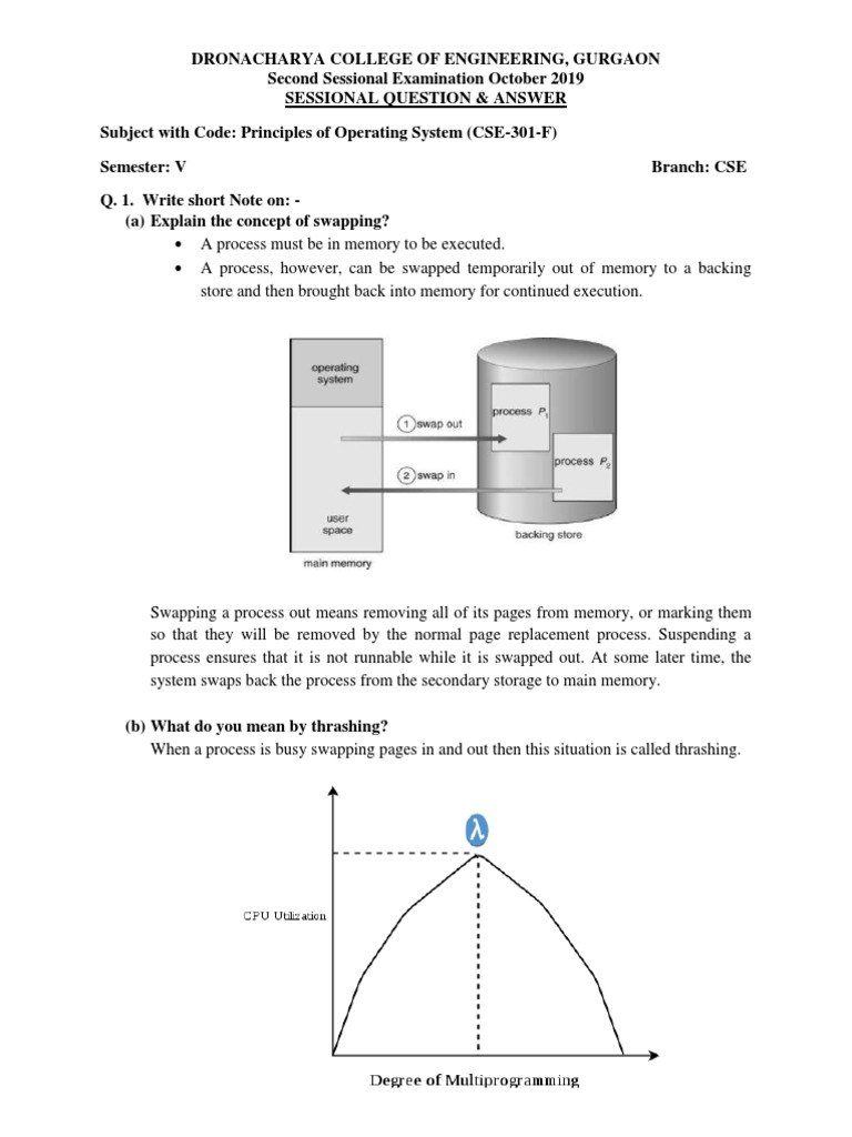 Principles of Operating System Questions and Answers | PDF | Kernel ...