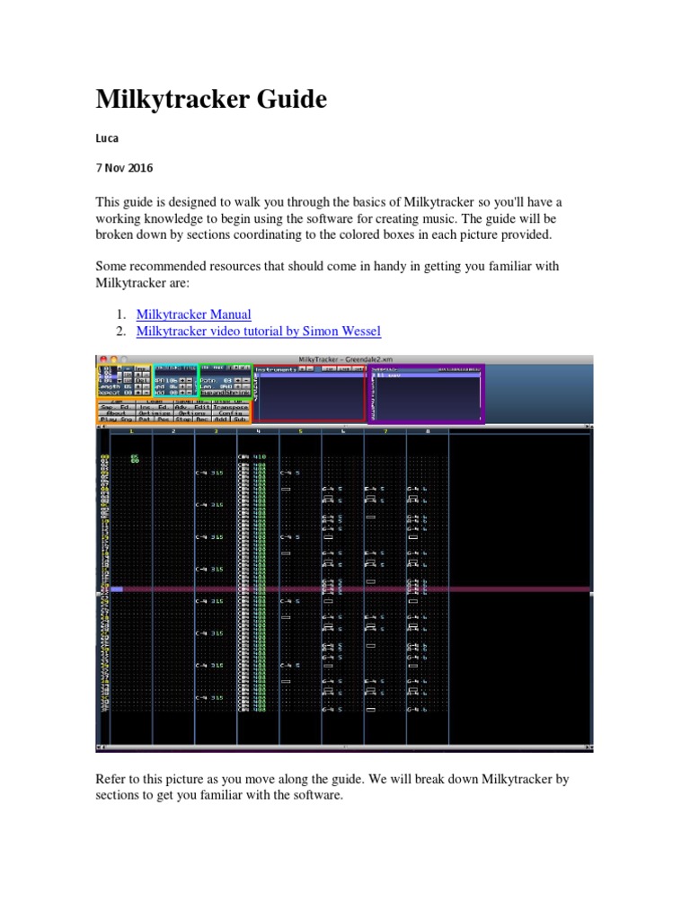 Milkytracker Guide: Milkytracker Manual Milkytracker Video Tutorial by Simon Wessel | PDF ...