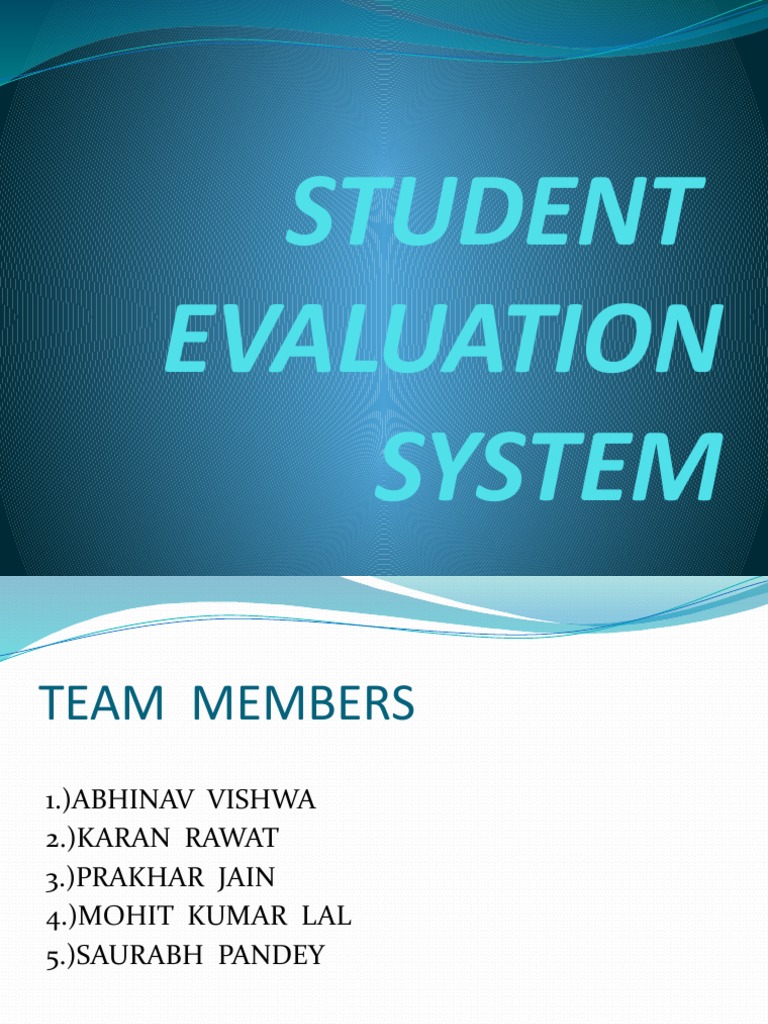 Student Evaluation System | PDF | Data Management Software | Databases