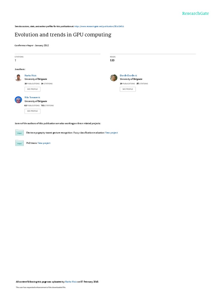 Evolution and Trends in GPU Computing | PDF | Shader | Graphics Processing Unit