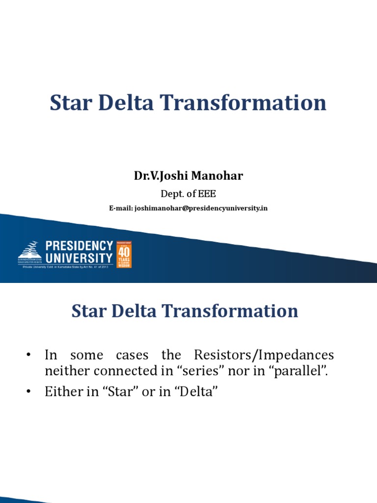 An Introduction to Star-Delta Transformations: Converting Between Star ...