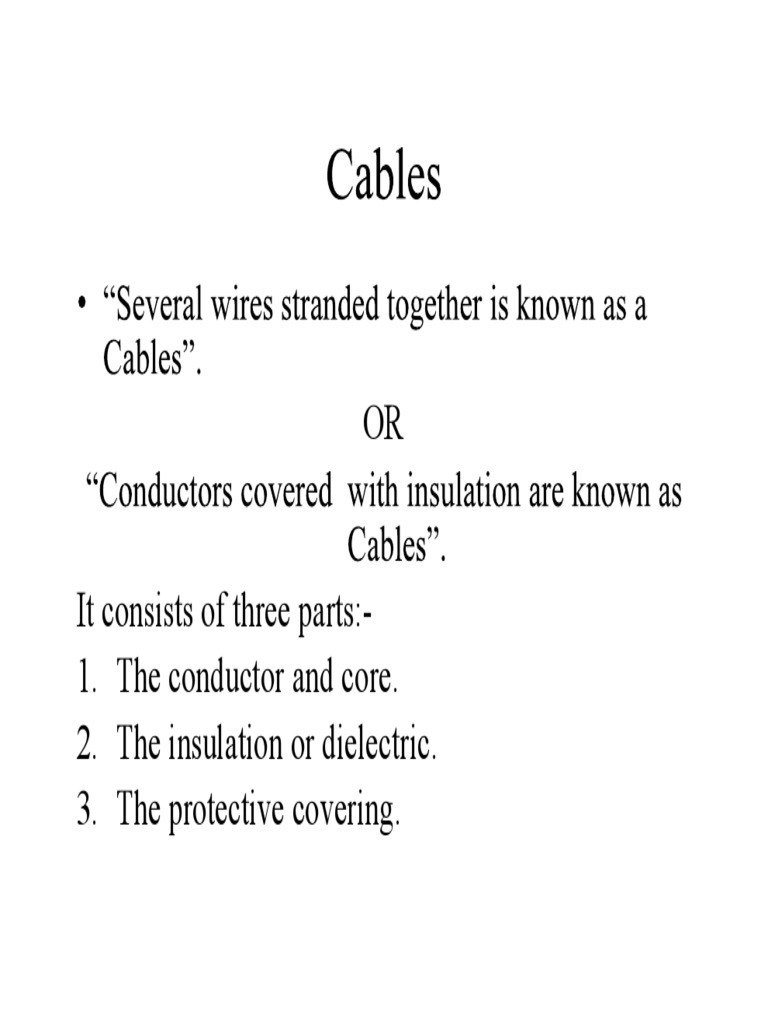 Wire, Cables & Types of Wiring | PDF | Electrical Wiring | Switch