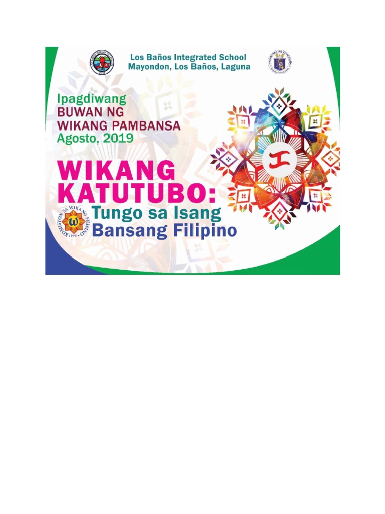 Layout Tarp For Buwan NG Wika | PDF