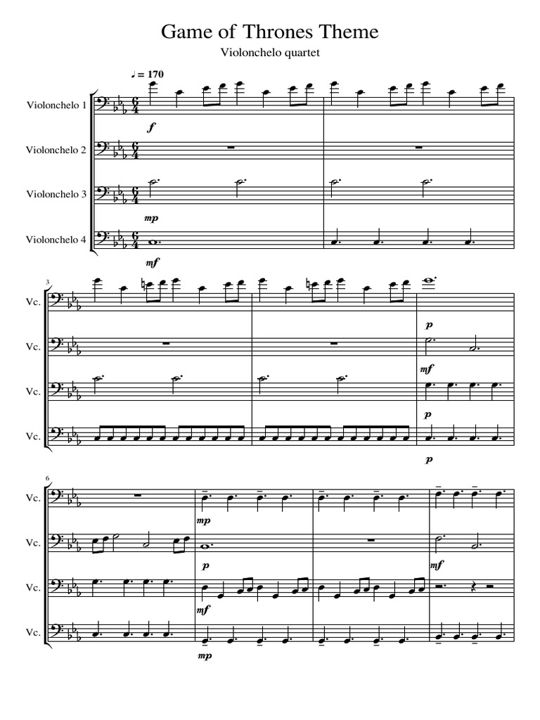 Violonchelo-Partitura y Partes | PDF