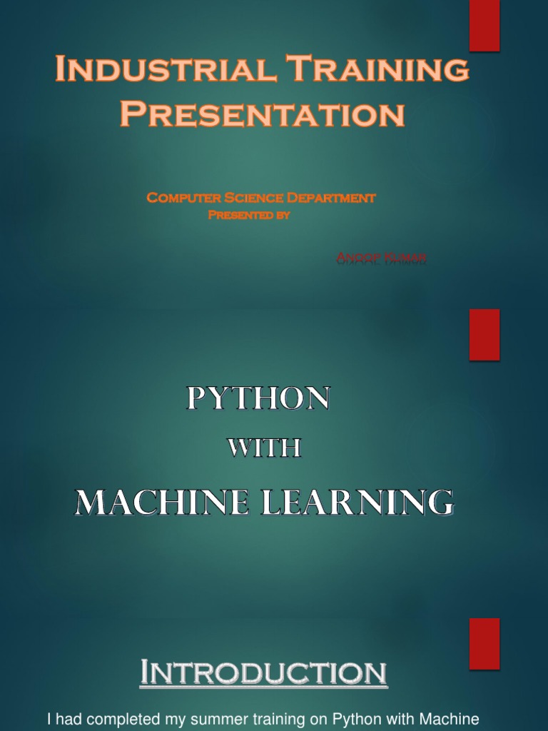 Python Machine Learning Training Overview | PDF | Machine Learning | Python (Programming Language)