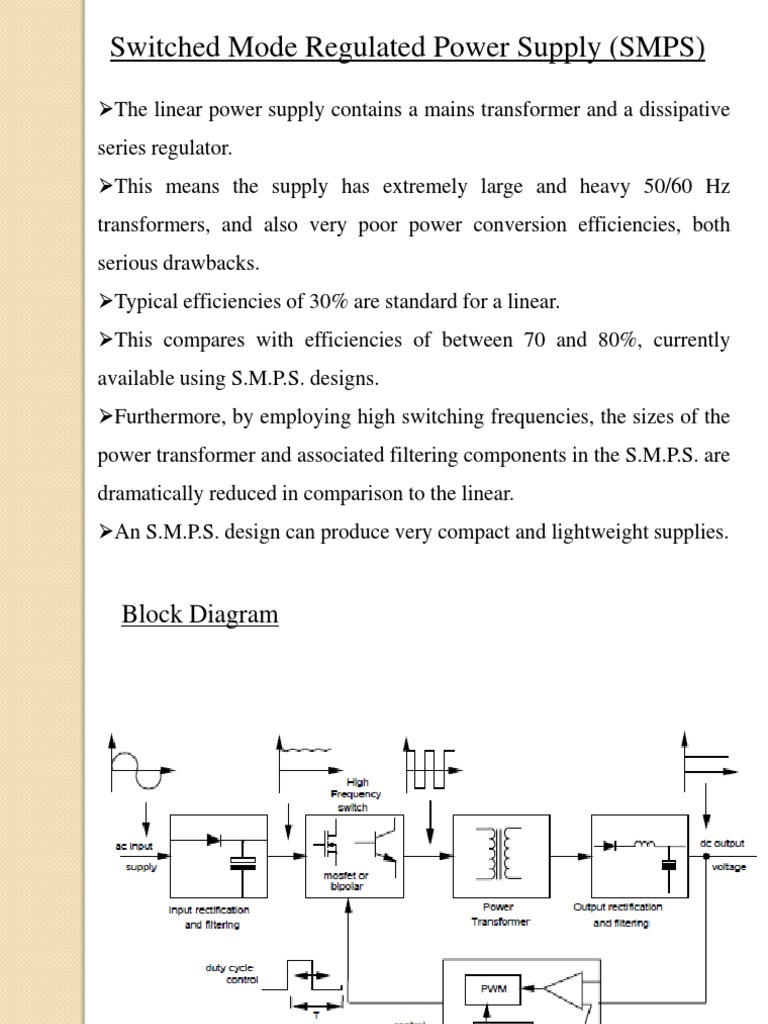 Switched Mode Regulated Power Supply (SMPS) | PDF | Electric Power ...